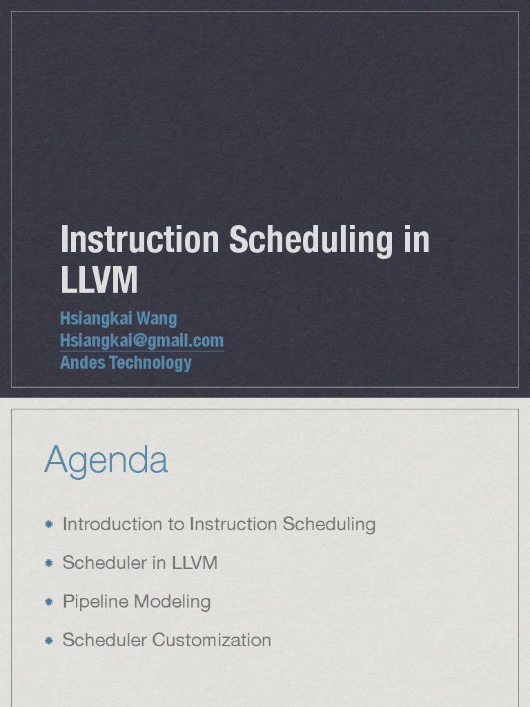 Instruction Scheduling Optimization in LLVM | PDF | Central Processing Unit | Computing
