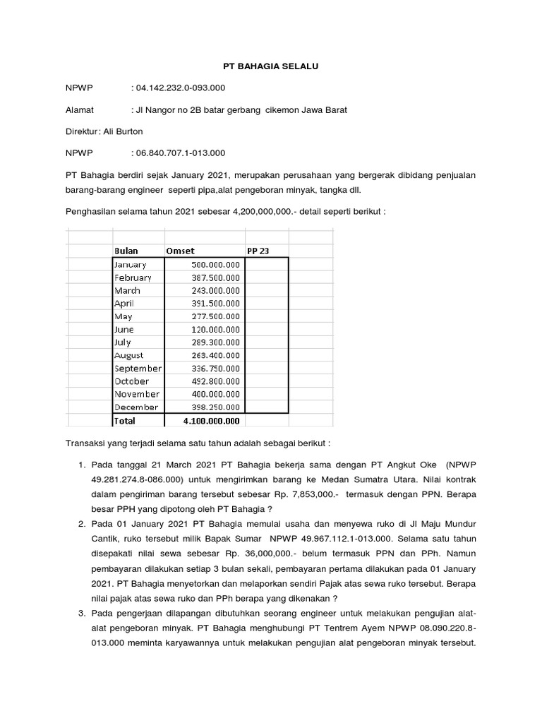PT Bahagia Selalu | PDF