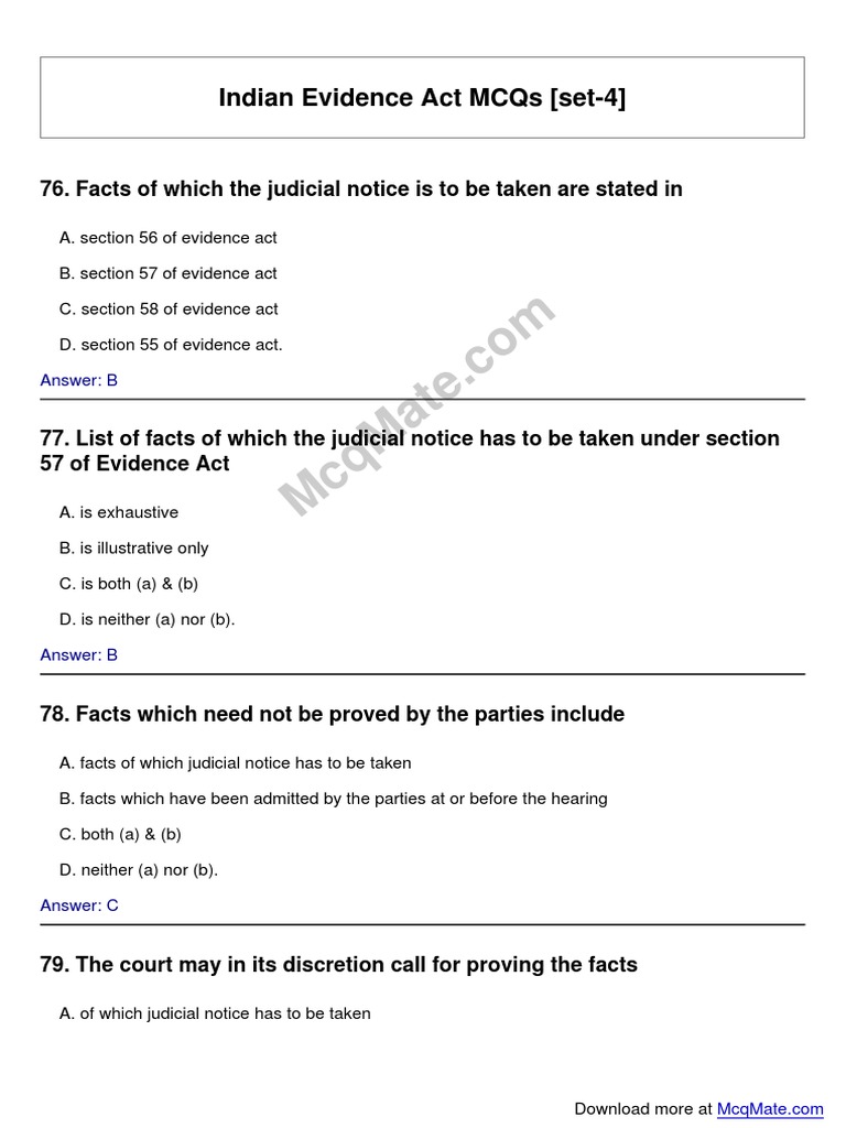 Key Concepts and Presumptions in the Indian Evidence Act: An Analysis ...
