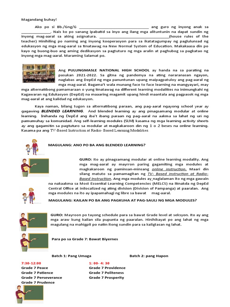 Parent Teacher Orientation Slip 21 22 | PDF