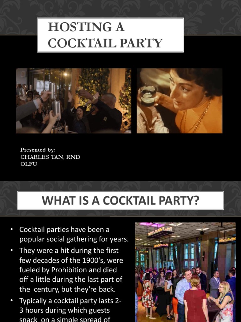 Hosting A Cocktail Party | PDF | Hors D'oeuvre | Foods