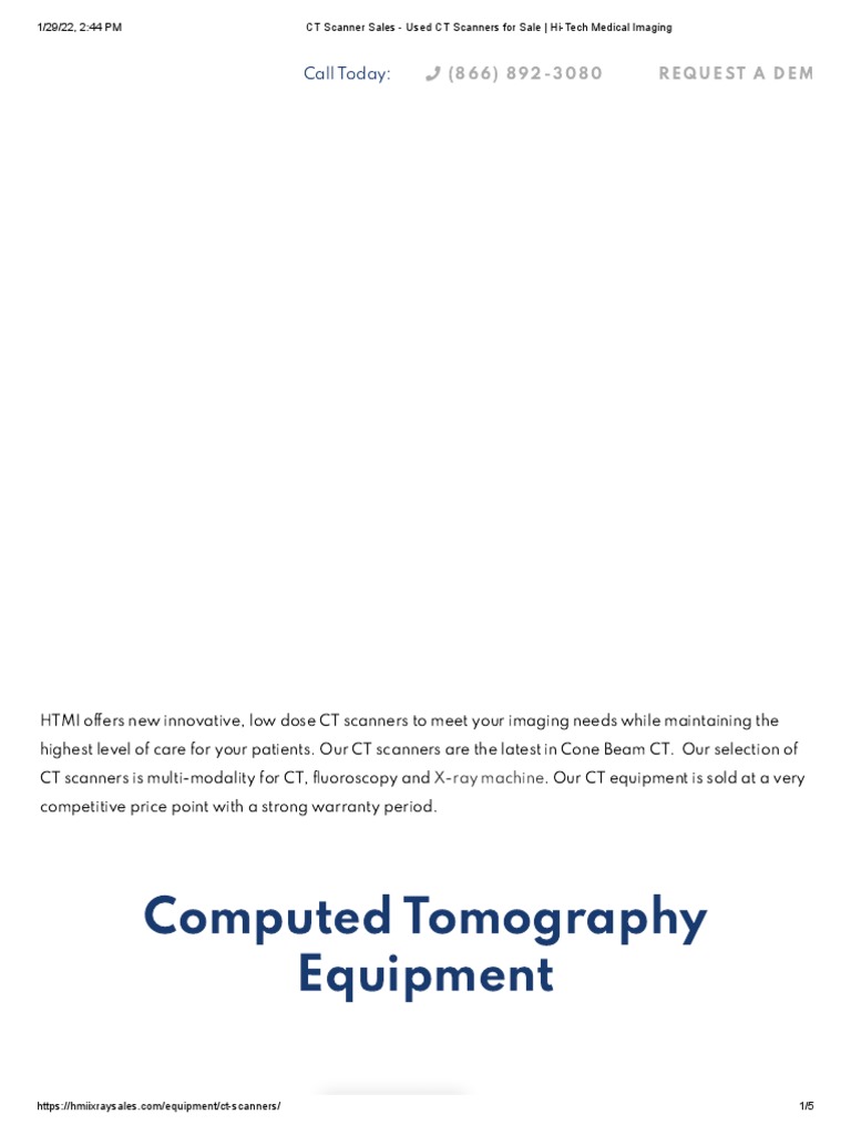 CT Scanner Sales - Used CT Scanners For Sale - Hi-Tech Medical Imaging ...