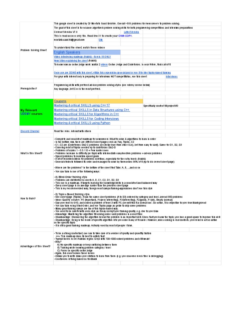Junior Training Sheet V7.0 - READ Row 34 To Make Your Own EDITABLE ...