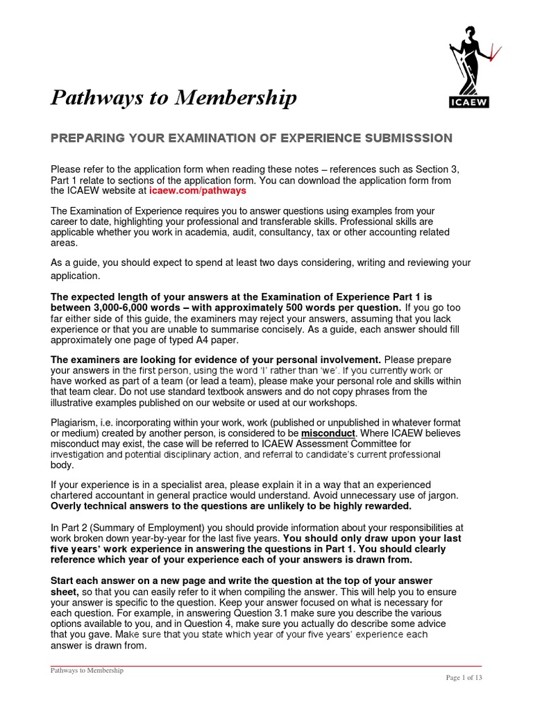 Pathways Guidance From The Examiners (ICAEW) | PDF | Test (Assessment ...