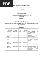 Voyage Account | PDF | Expense | Debits And Credits