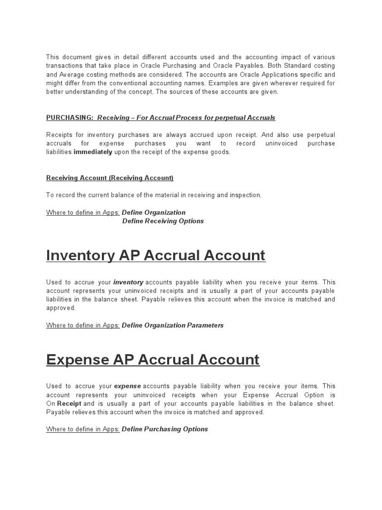 AP ACcountingn Entries (Oracle) | PDF | Accounts Payable | Debits And ...