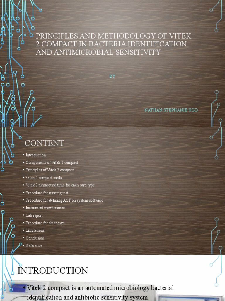 Principles and Methodology of Vitek 2 Compact in | PDF | Microbiology ...