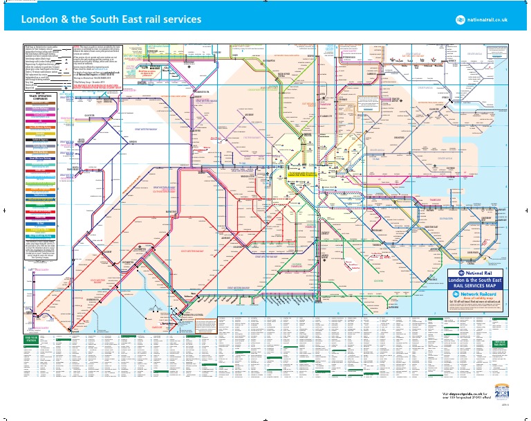 London & The South East Rail Services Map | PDF | Public Transport ...
