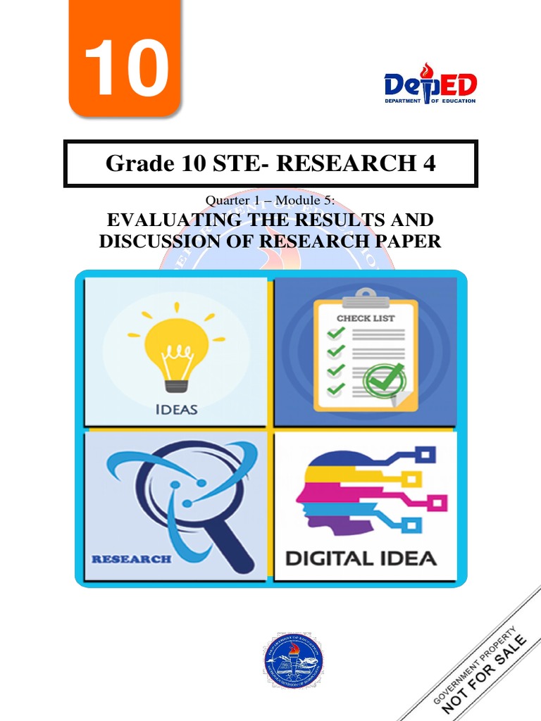 Ste-10 Research-4 q1 Lc1 Mod5 | PDF | Rubric (Academic) | Academic ...