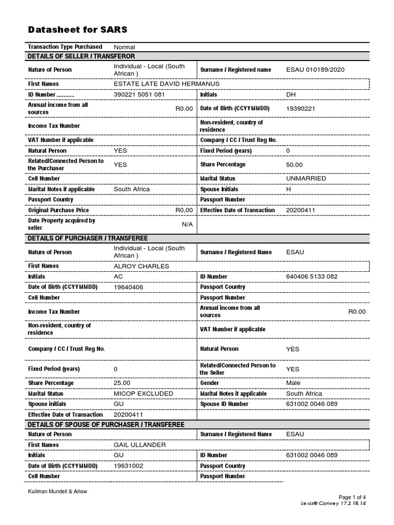 Datasheet For SARS | PDF | Value Added Tax | Taxes