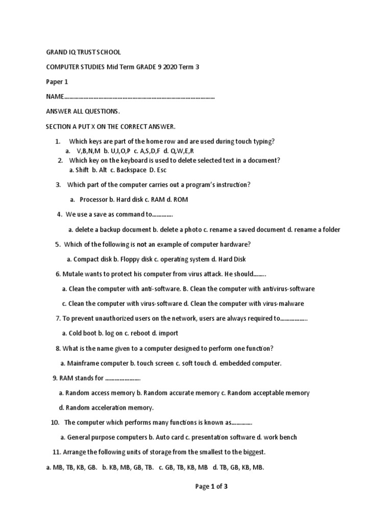 Com Mid Term | PDF | Booting | Computer Keyboard