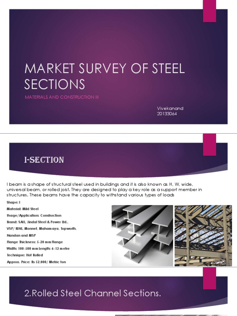 Market Survey Report on Commonly Used Steel Sections for Construction ...