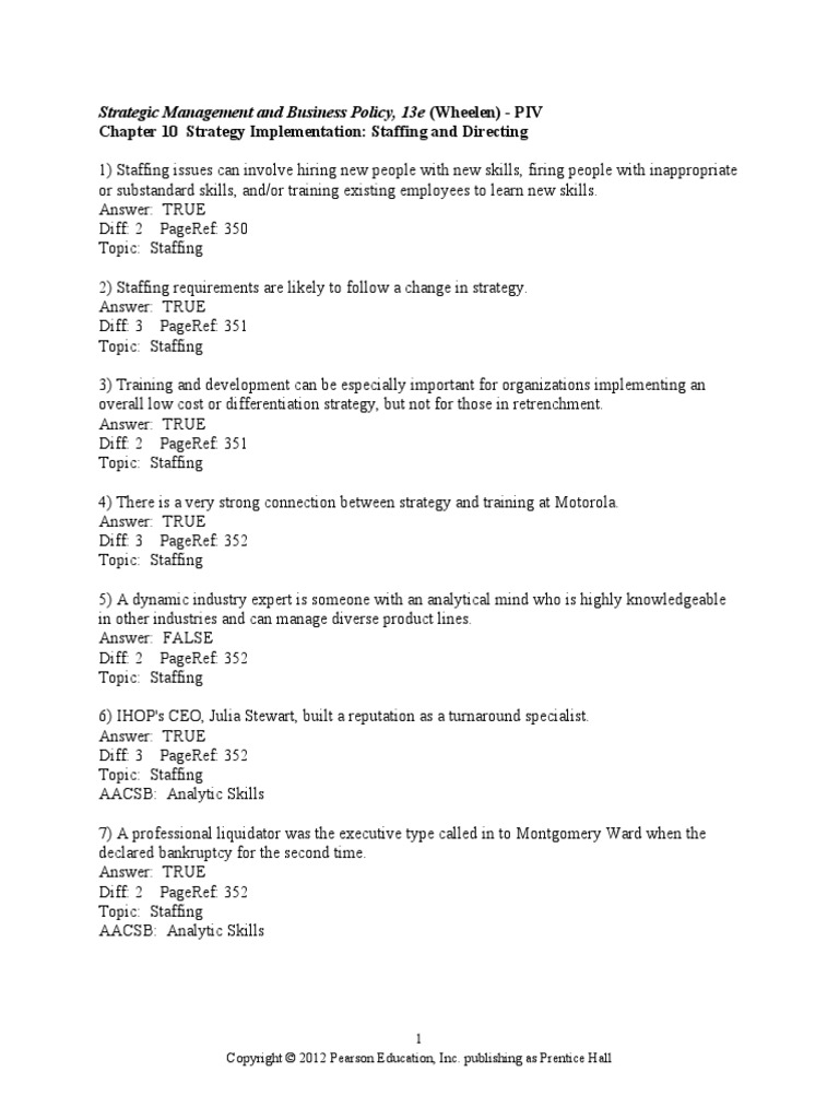 Chapter 10 Strategy Implementation: Staffing and Directing | PDF | Layoff | Quality Management