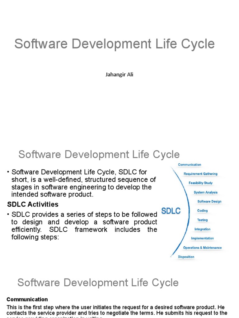 Software Development Life Cycle | PDF | Computer Programming | Information Technology Management