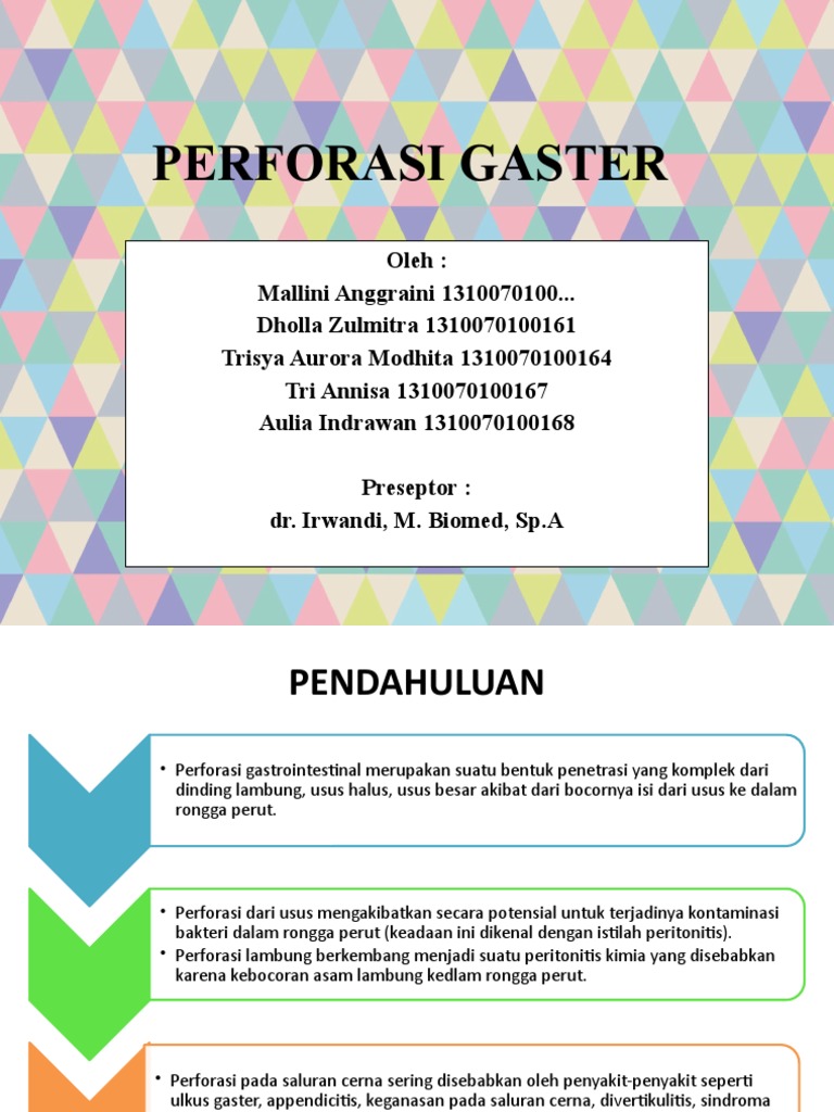 Perforasi Gaster (Case) | PDF | Sains & Matematika