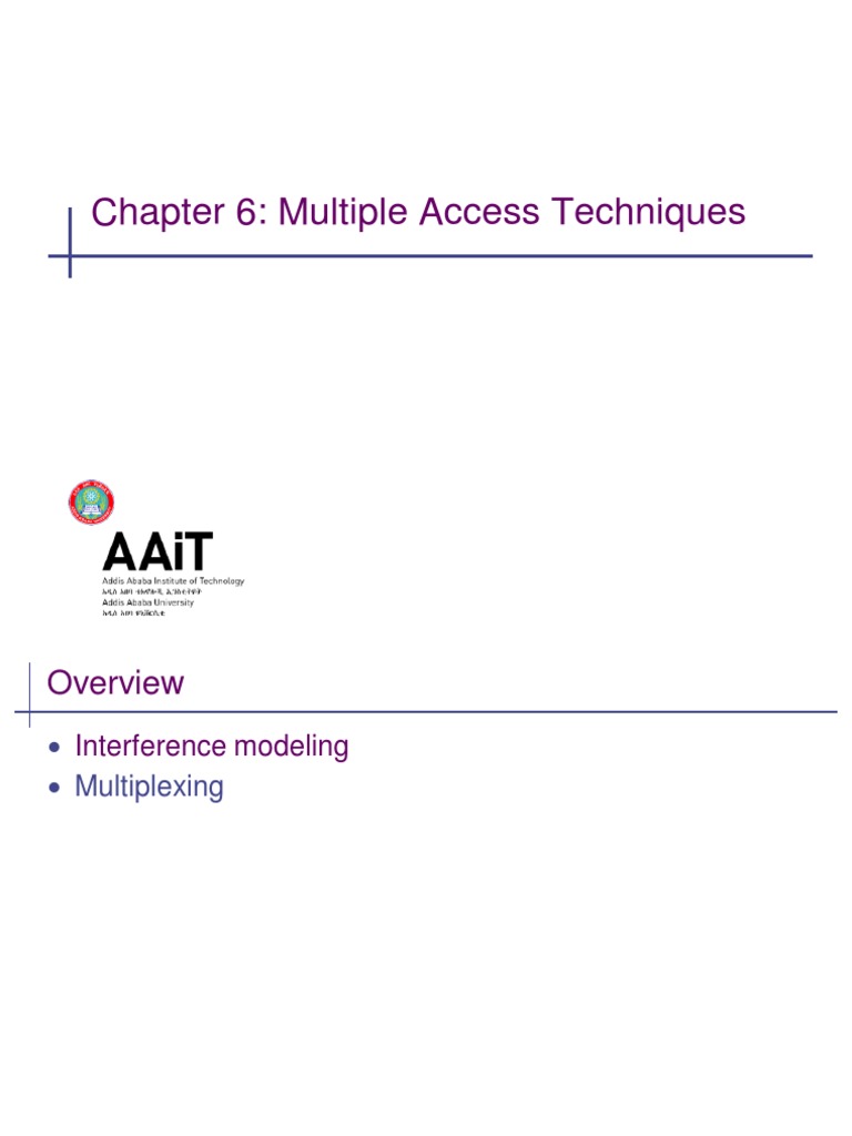 Chapter 6 Multiple Access | PDF | Multiplexing | Modulation