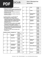 Placement Test Answer Key Grammar and Vocabulary Reading: Content ...