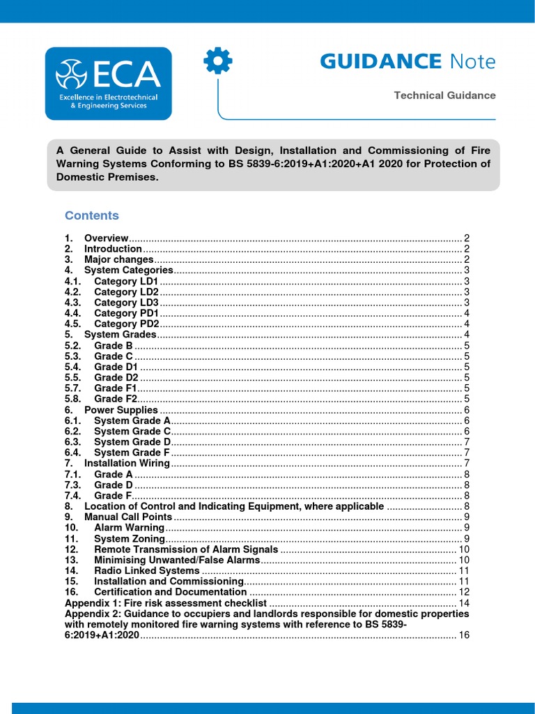 BS 5839 6 Guide 2020 Update Jan 2021 | Download Free PDF | Electrical ...