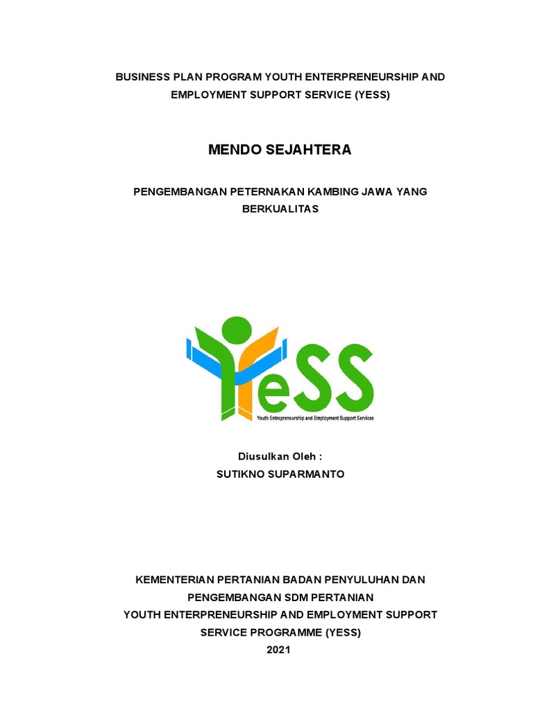 Proposal Program Yess Mendo Sejahtera | PDF Proposal Program Yess Mendo Sejahtera | PDF