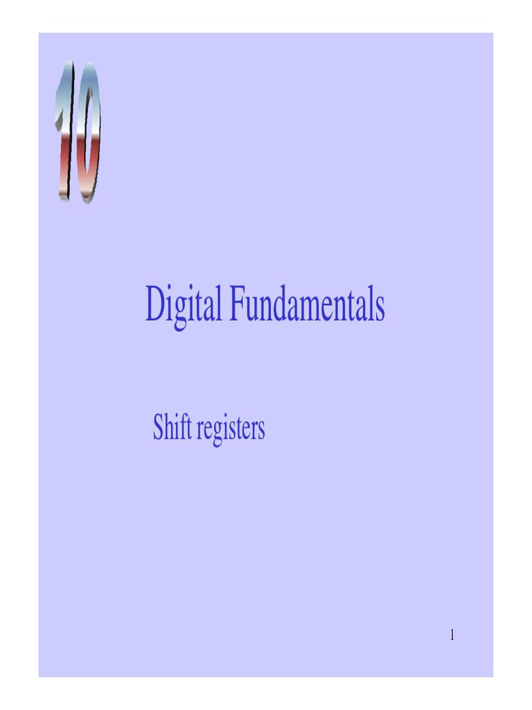 Digital Fundamentals: Shift Registers | Download Free PDF | Bit | Computer Architecture