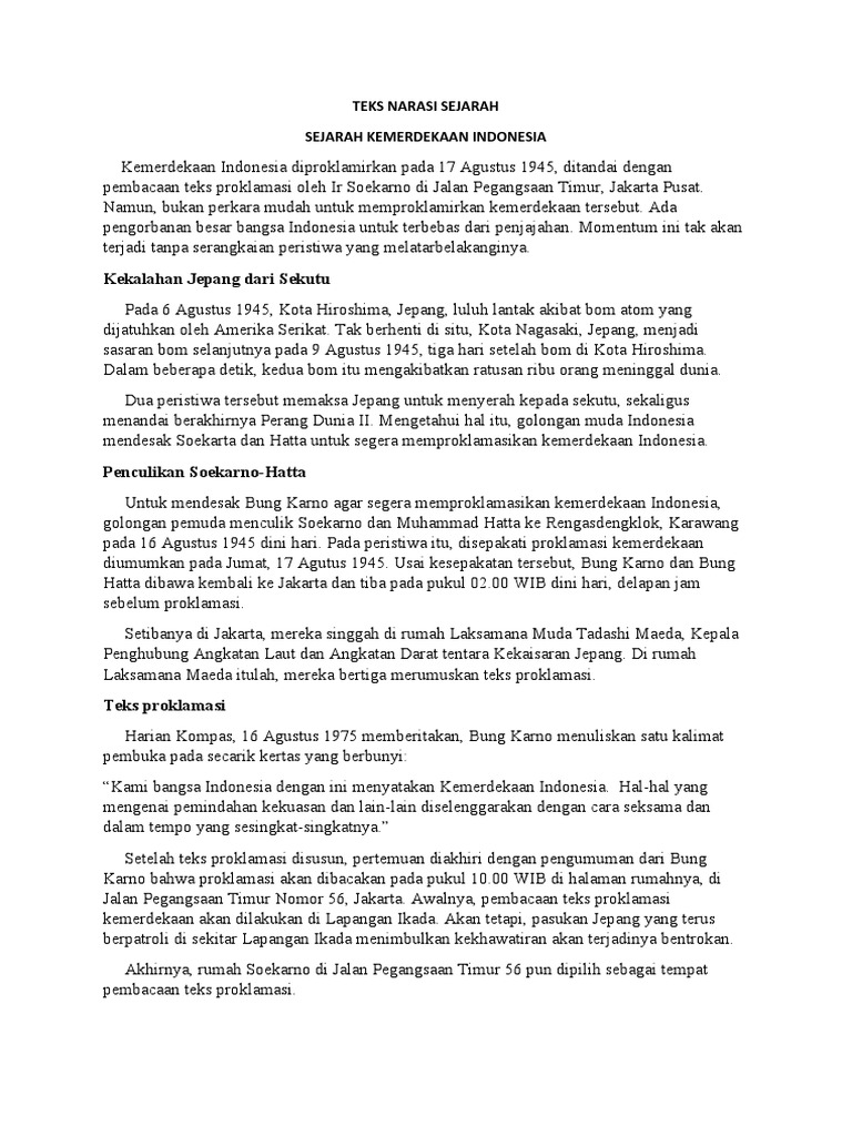 Teks Narasi Sejarah | PDF