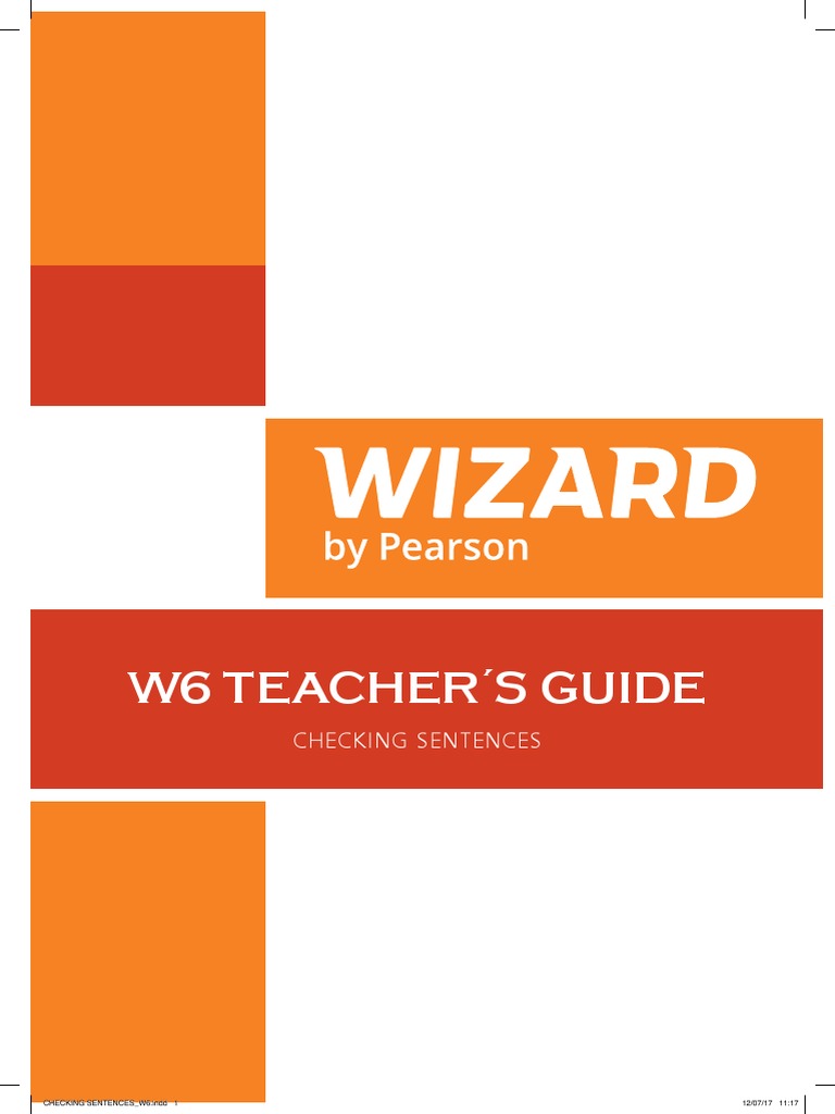 W6 Checking Sentences | PDF | Teachers | Homework
