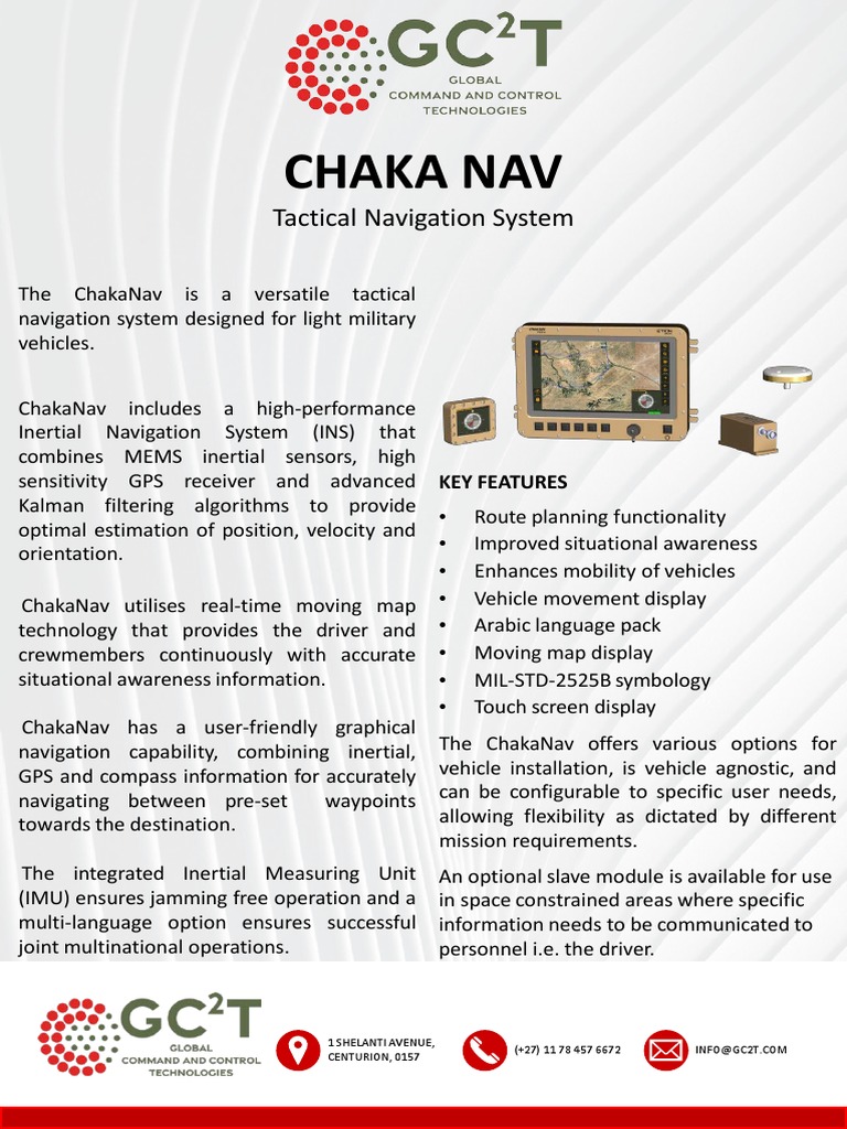 Chaka Navigation Brochure | PDF | Inertial Navigation System | Computer Engineering