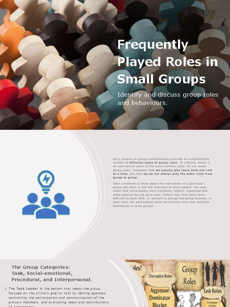 Frequently Played Roles in Small Groups | Download Free PDF ...