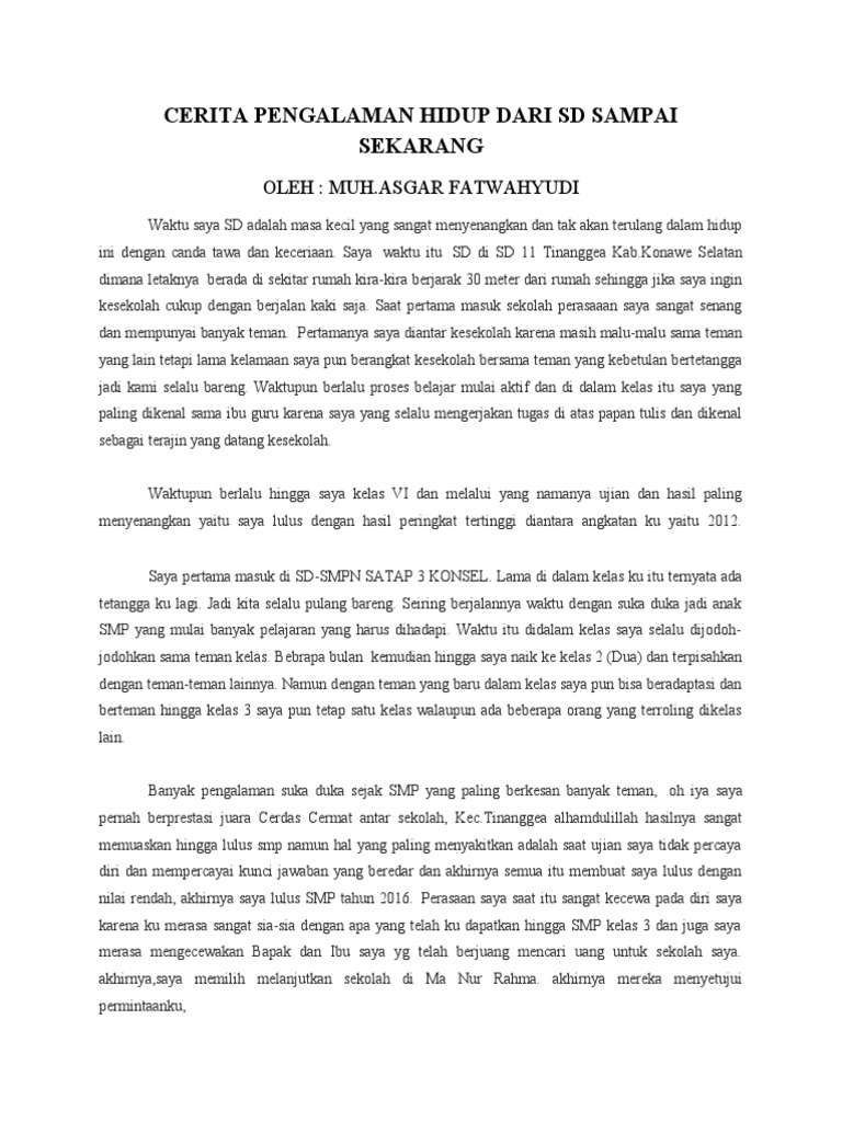 Cerita Pengalaman Asgar | PDF | Seni & Disiplin Bahasa | Kesehatan Holistik Cerita Pengalaman Asgar | PDF | Seni & Disiplin Bahasa | Kesehatan Holistik