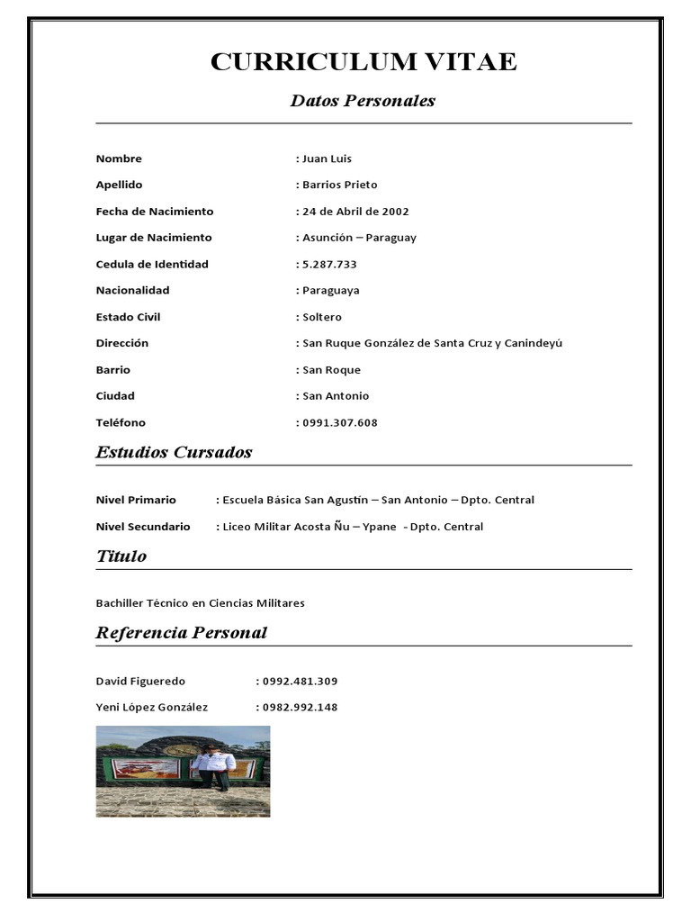 CURRICULUM VITAE Juan Luis Barrios | PDF