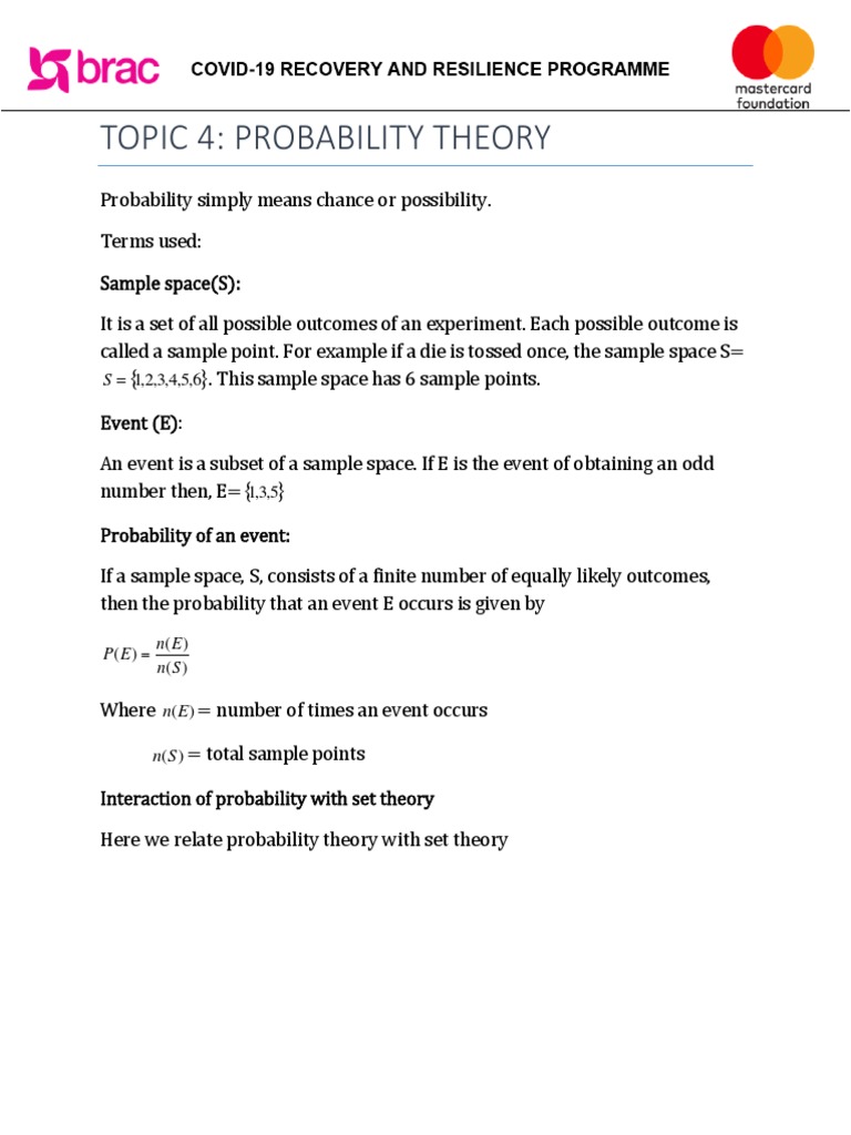 Probabiility Theory | PDF | Mathematics | Probability