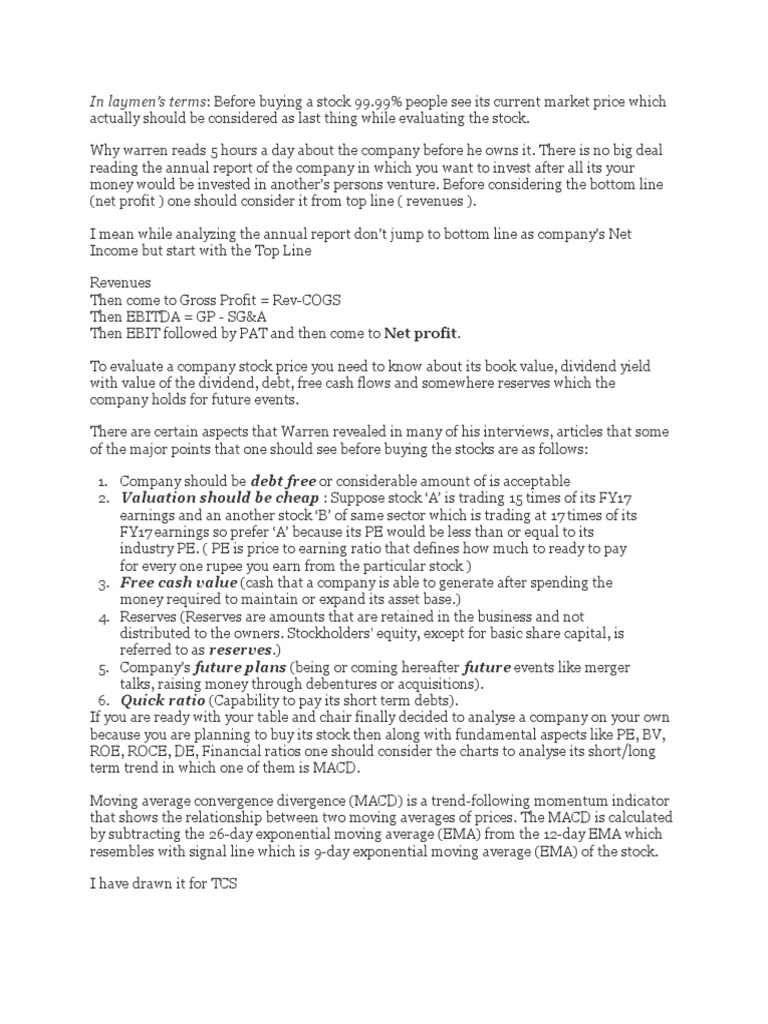 Stock Evaluation Method | PDF | Stocks | Investing