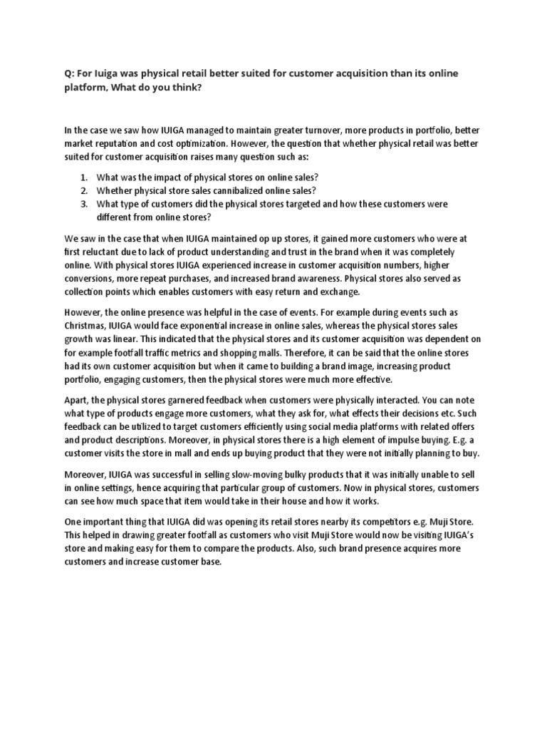 IUIGA CaseAssignment | PDF | Retail | Brand IUIGA CaseAssignment | PDF | Retail | Brand