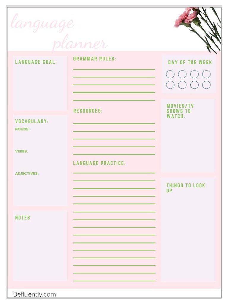 Language Planner | PDF