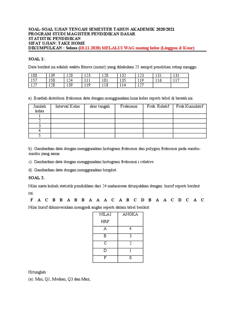 Soal-Uts-Statistik Pendidikan | PDF