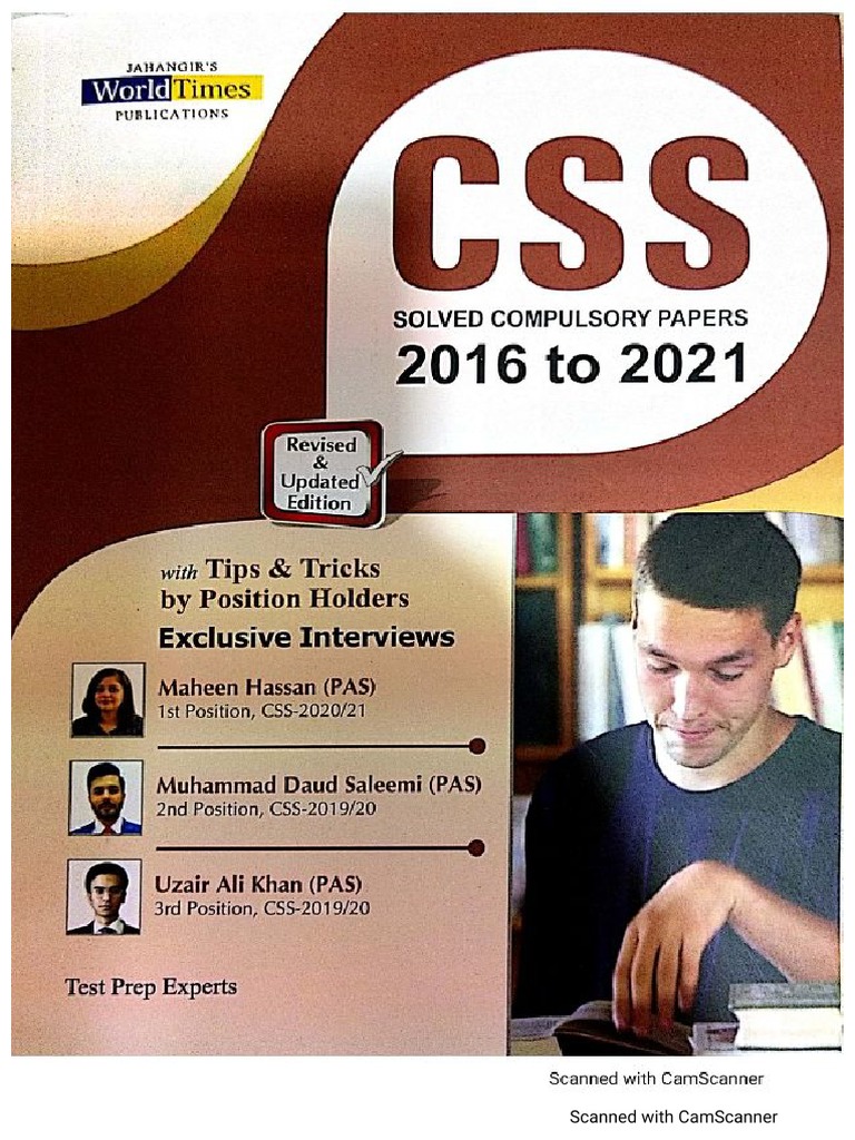 CSS Solved Past Papers (2016-2021) | PDF | Mobile App | Multimedia