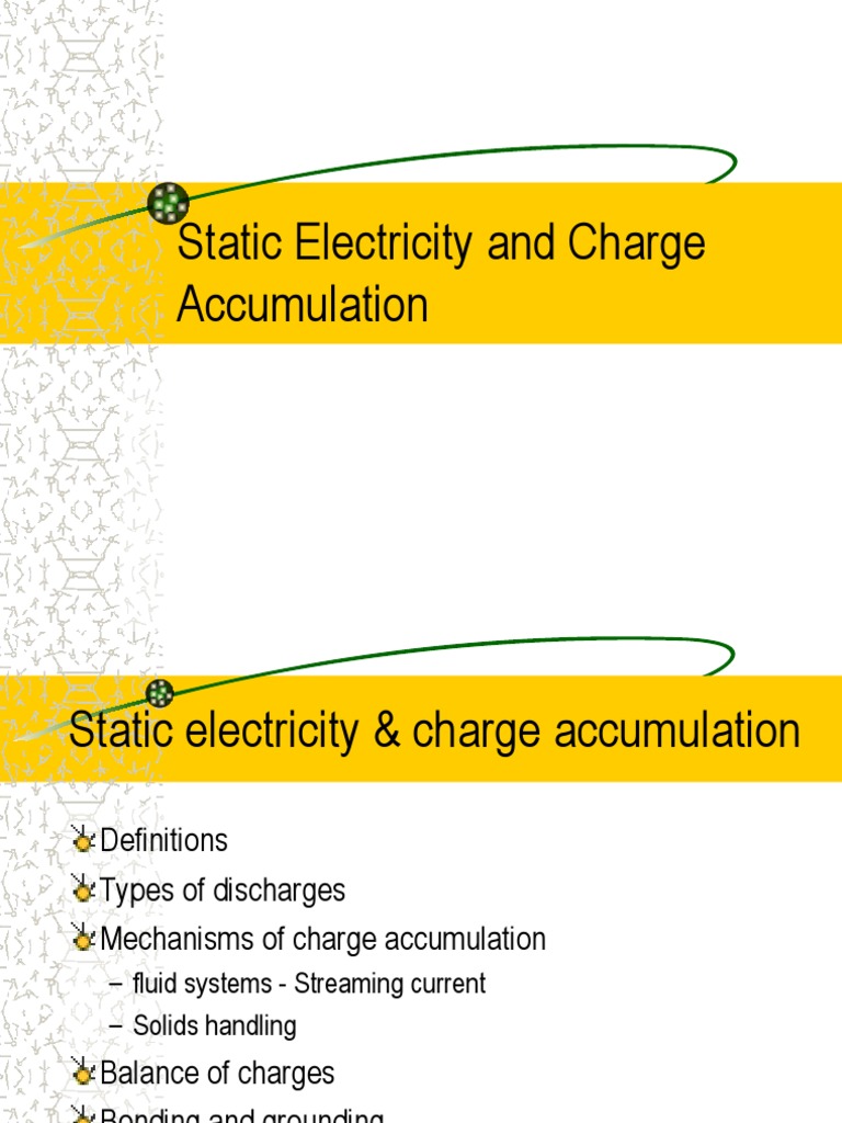 Static Electricity: Charge Accumulation Guide | PDF | Electrostatic ...