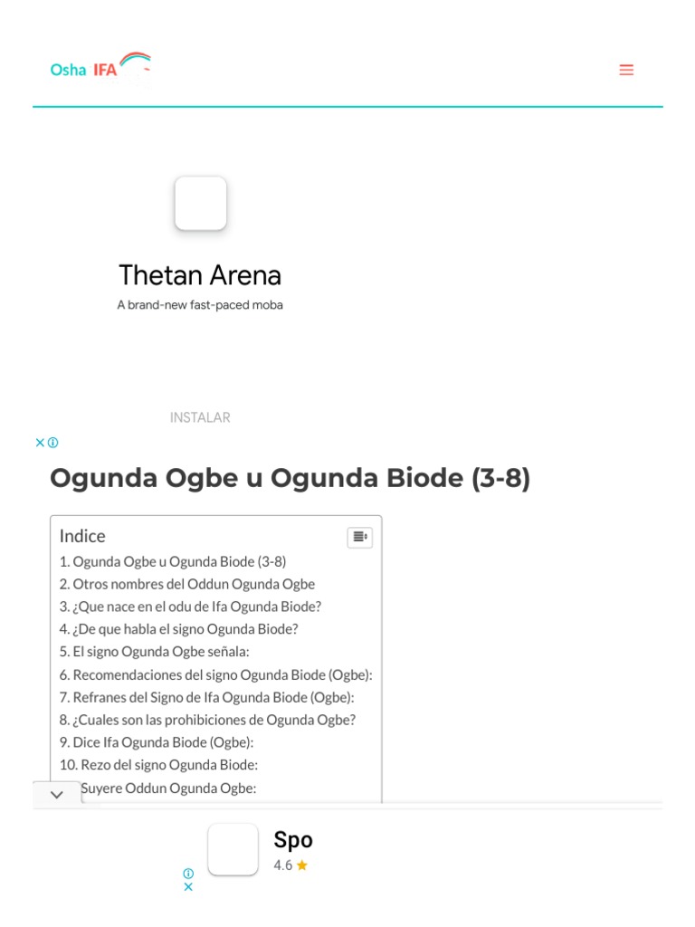 Signo Ogunda Biode - Ogunda Ogbe | PDF | Santeria