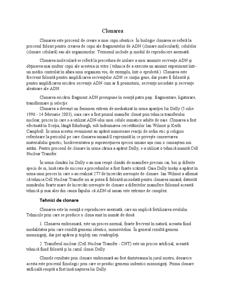 Clonarea | PDF