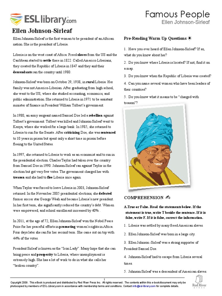 Ellen Johnson Sirleaf | PDF | Liberia