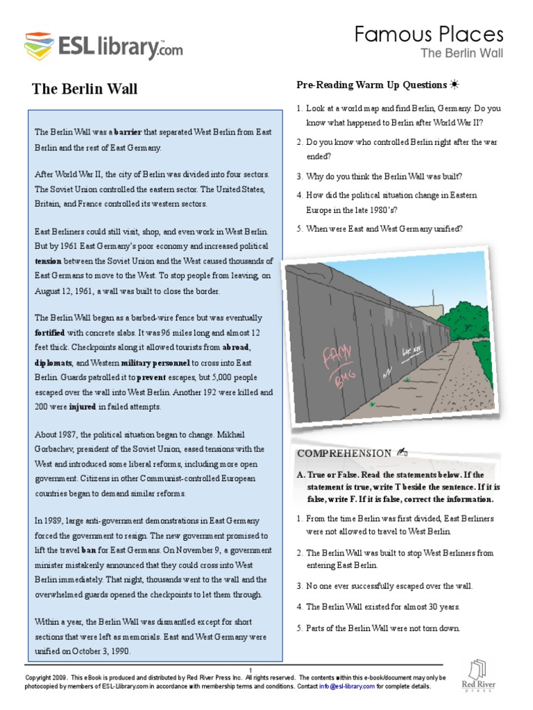 Famous Places: The Berlin Wall | PDF | Berlin Wall | East Germany