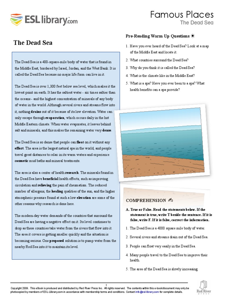 The Dead Sea | PDF | Dead Sea | Sea