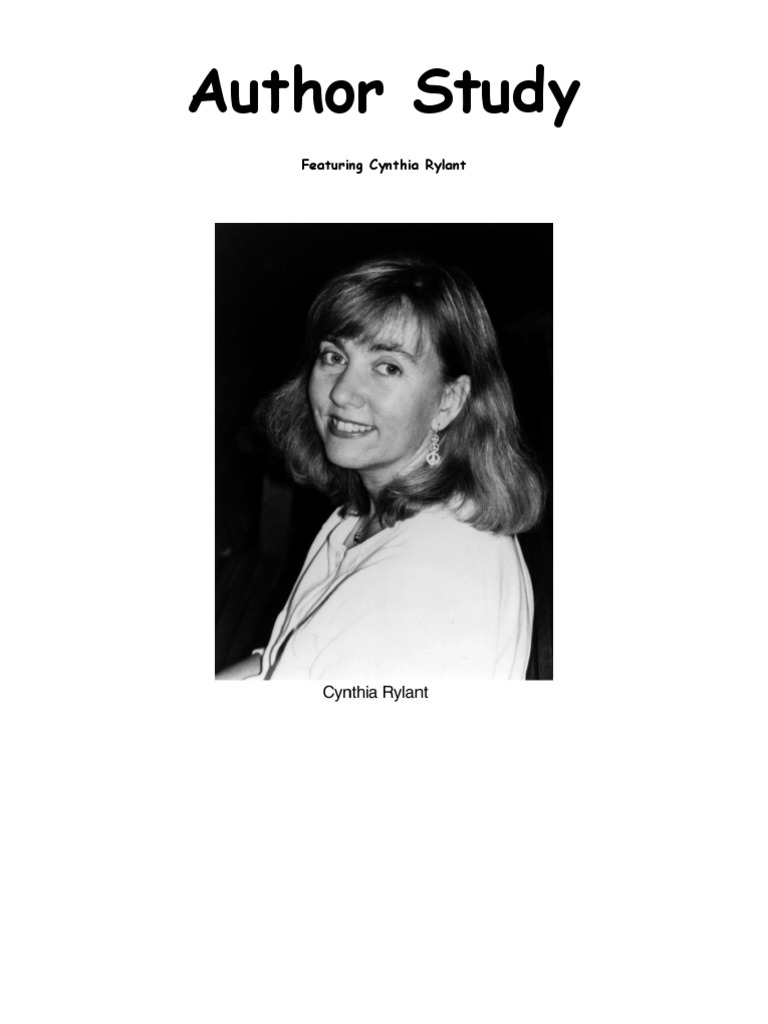 Cynthia Rylant Author Study Guide | PDF | Nature