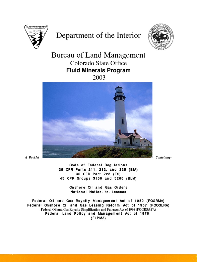 BLM Oil and Gas Booklet 2003 | PDF | Levee | Road