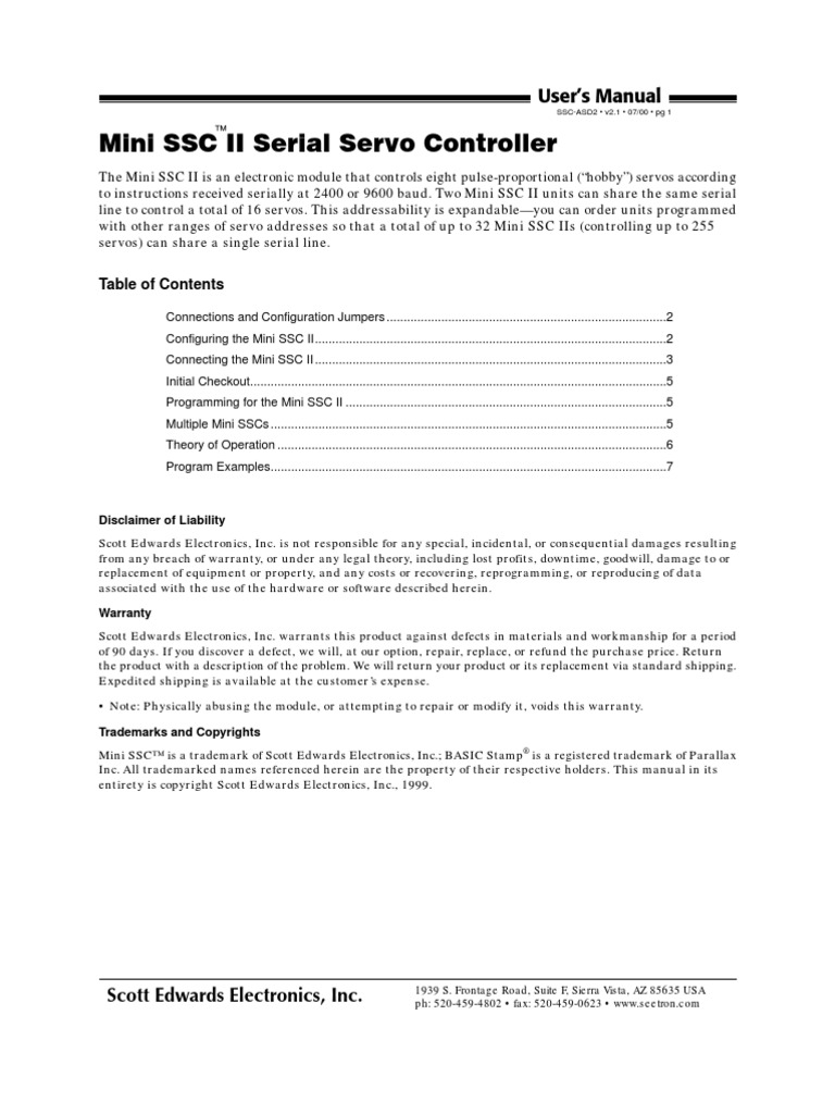 Servo Controller Manual | PDF | Electrical Connector | Manufactured Goods