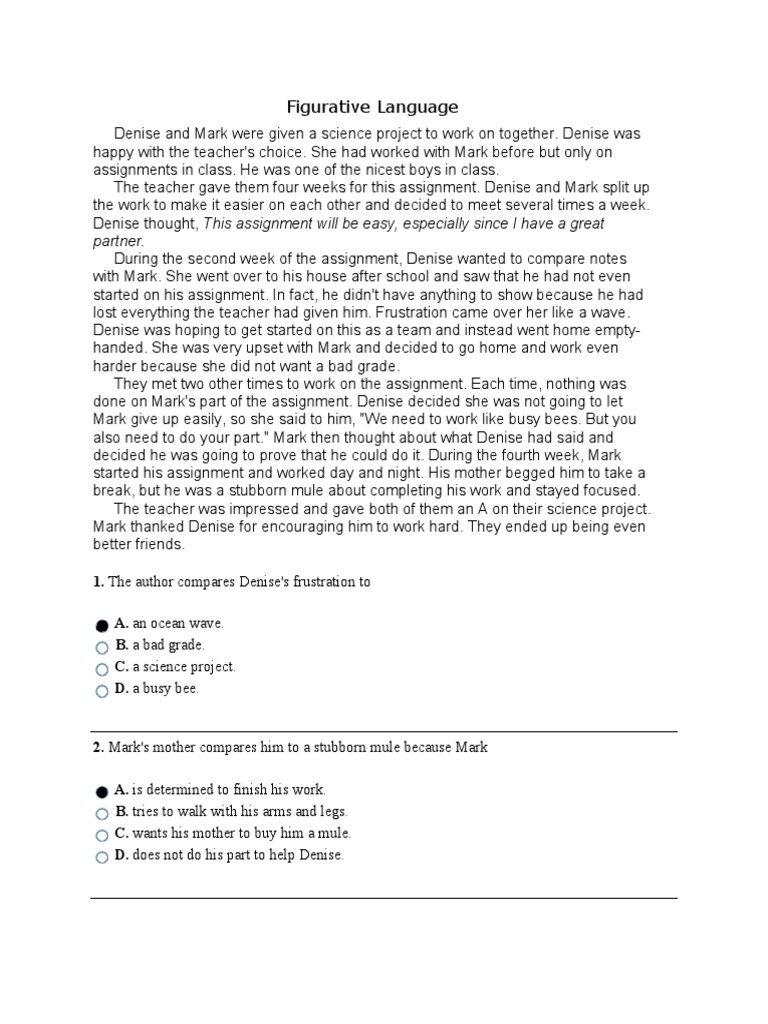 Figurative Language in Text | PDF | Sky