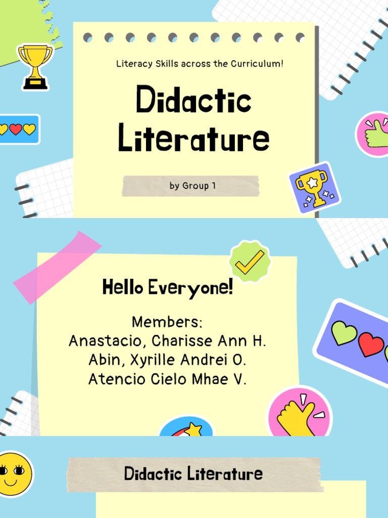 Literacy Skills Across The Curriculum!: Didactic Literature | PDF