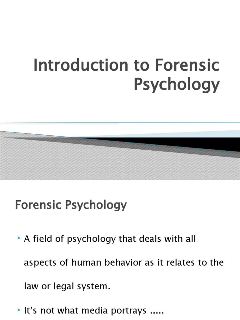 Introduction To Forensic Psychology 2 | PDF | Psychology | Cognition