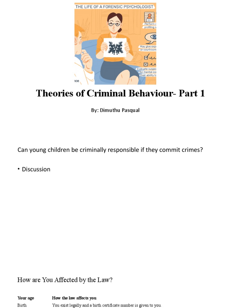 7.theories of Criminal Behaviour | PDF | Crime & Violence | Crimes