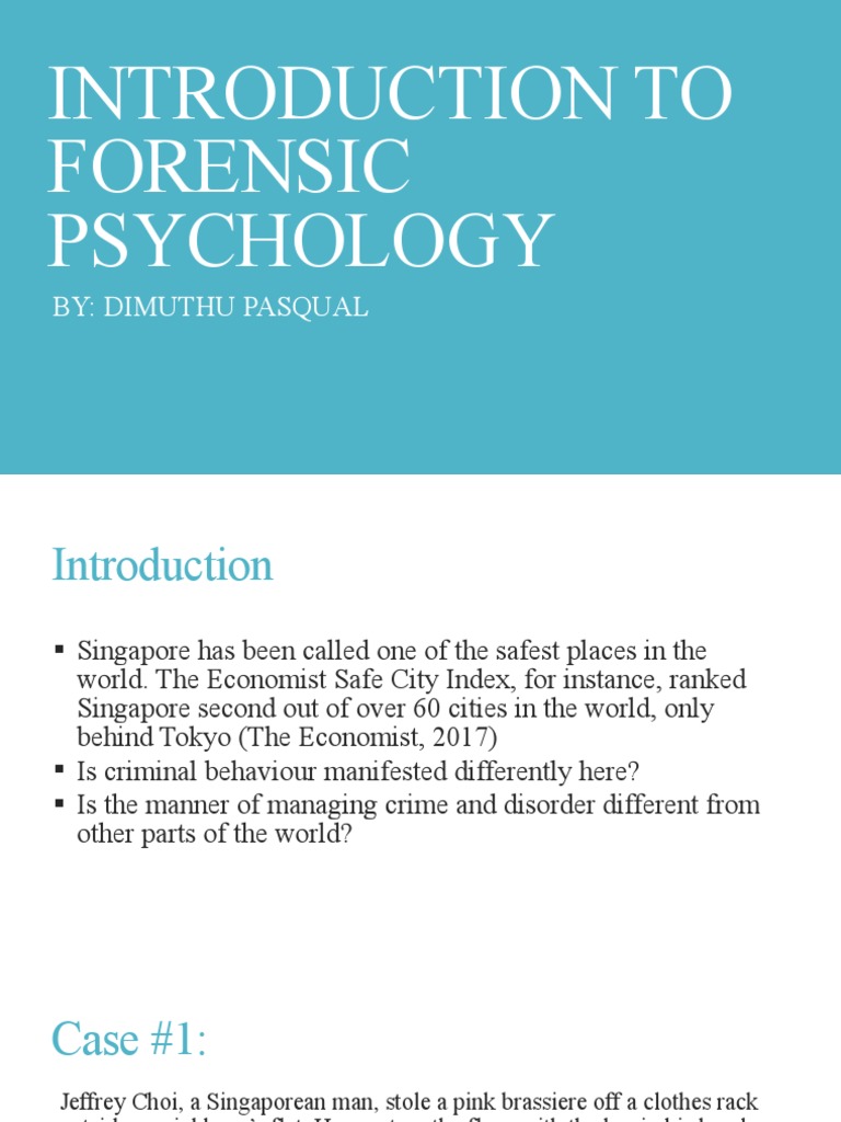 Introduction To Forensic Psychology | PDF | Crime & Violence | Crimes